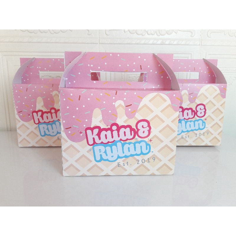 Jual snack box custom / box snack custom ice cream | Shopee Indonesia