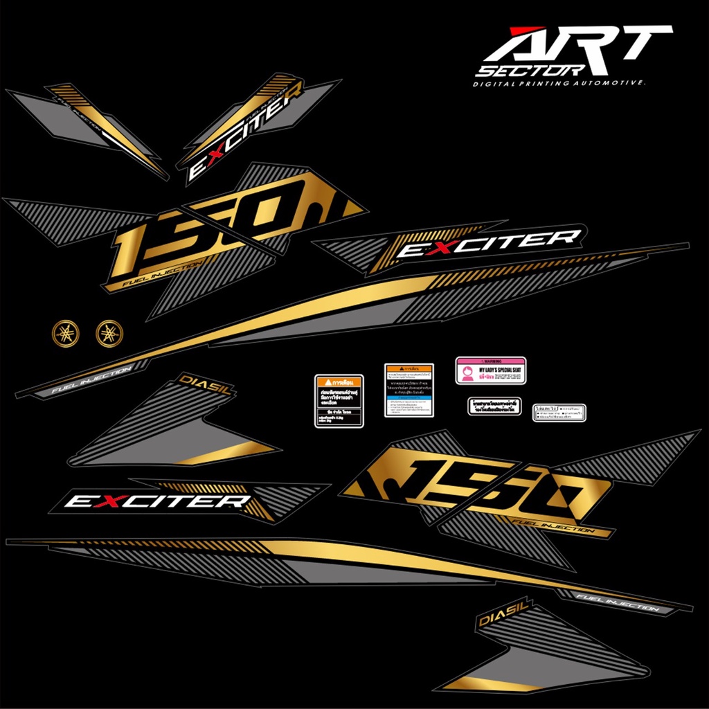 Jual STRIPING YAMAHA YZ150 MX KING EXCITER 150 || STICKER MOTOR ...