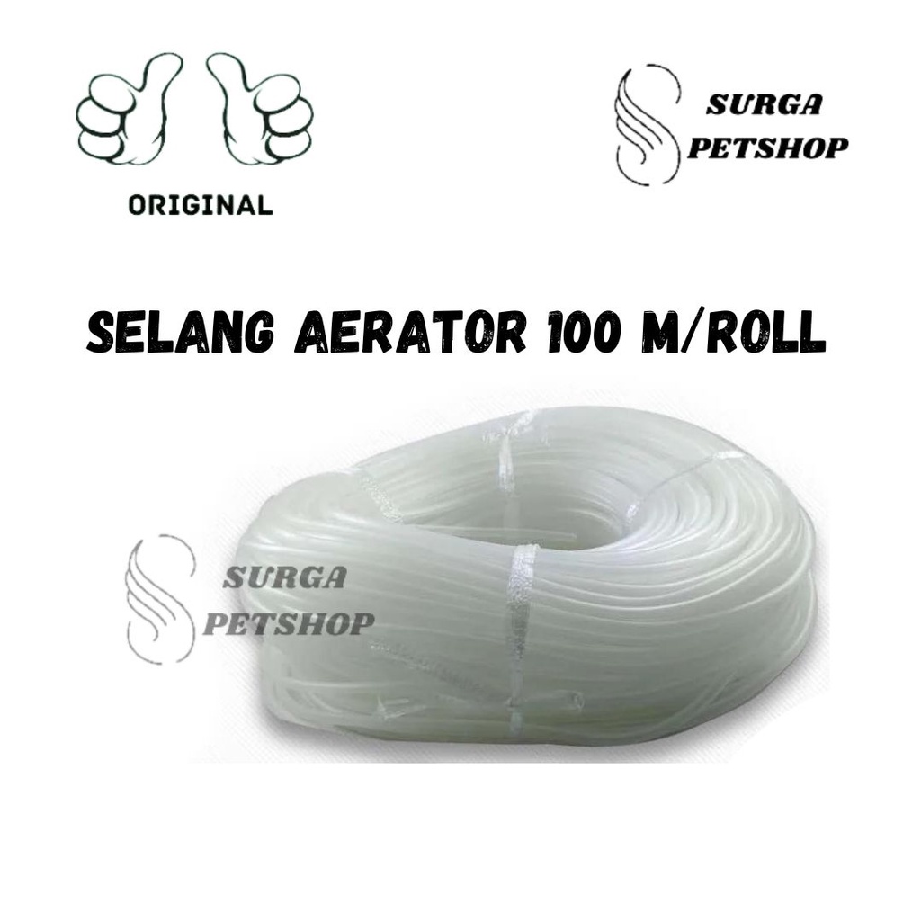 Jual Selang Saluran Aerator 100 m Meter 1 Roll Udara Elastis Airasi ...