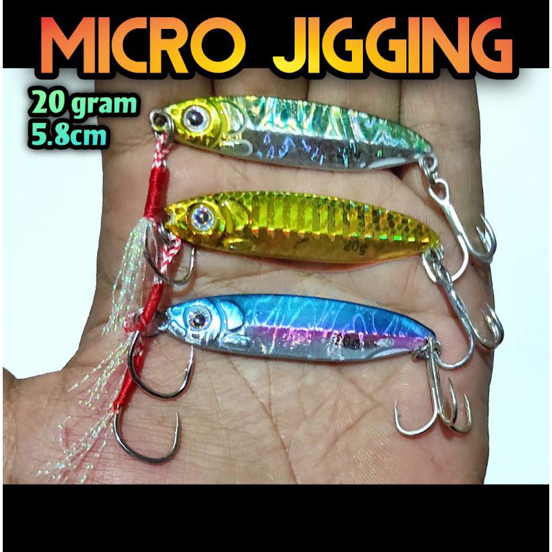Jual Metal Jig 20g Treble Hook Assist Micro Ultralight Umpan UL | Shopee Indonesia