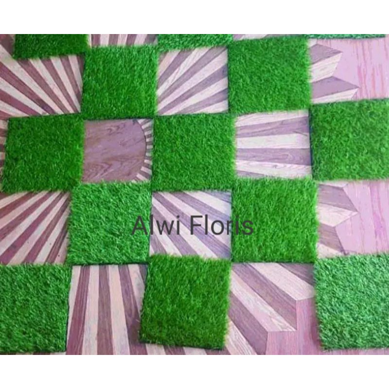 Jual Rumput Sintetis Swiss full hijau tinggi rumput 2cm, ukuran kotak ...