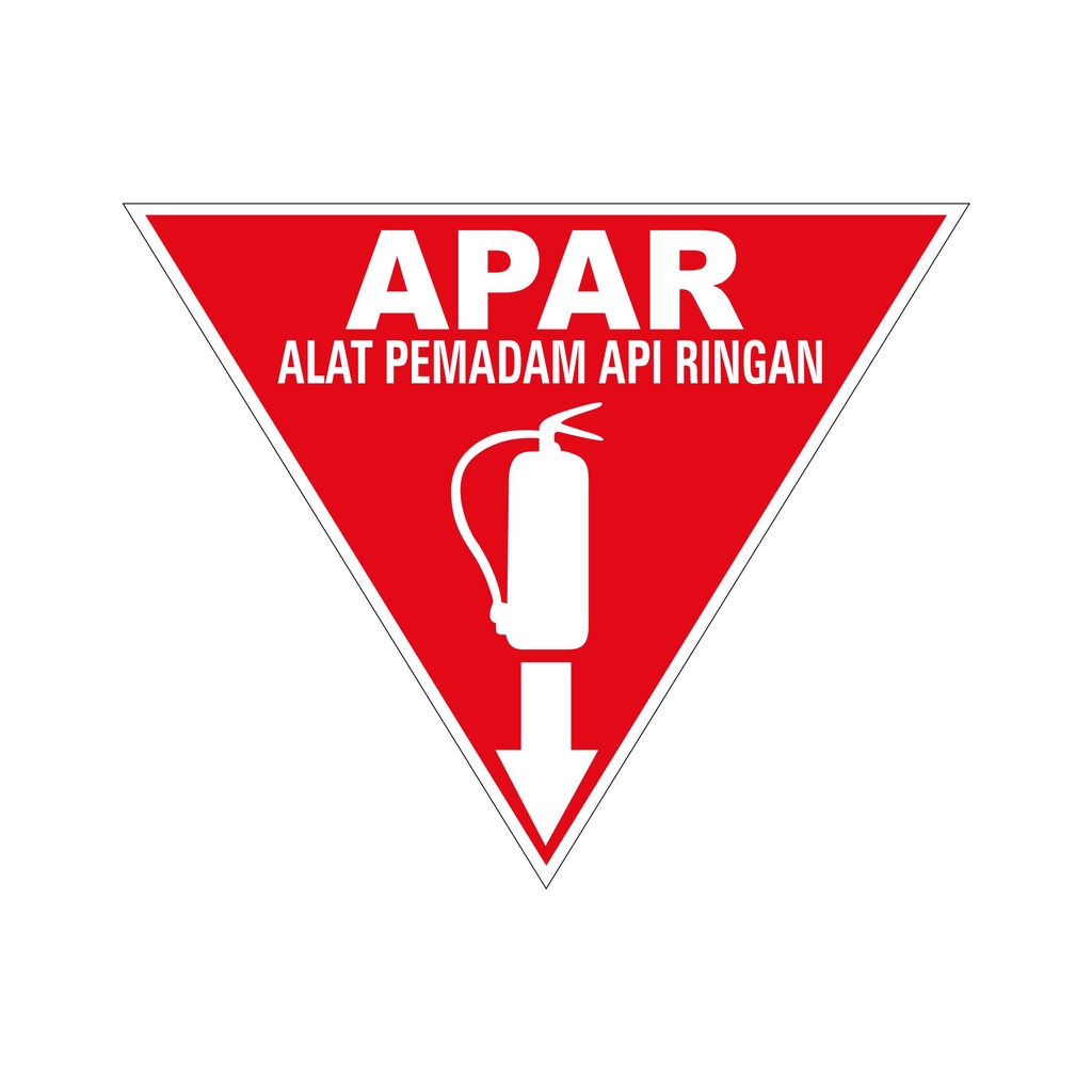 Jual STICKER SIGN RAMBU K3 SEGITIGA APAR. 21x 17cm PETUNJUK TABUNG ALAT ...