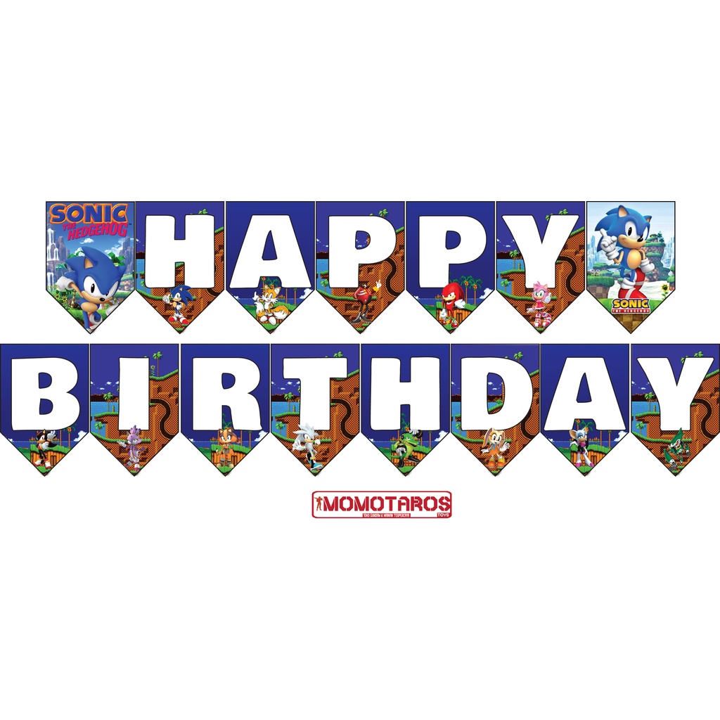 Jual Banner HBD Sonic set | Shopee Indonesia