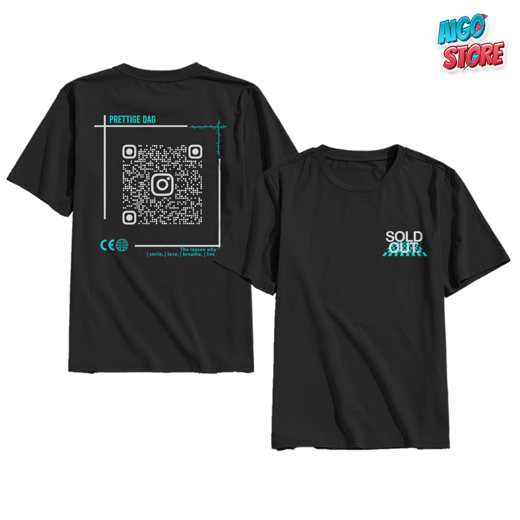 Jual [COBA SCAN] Custom Kaos Desain Bisa Barcode Aesthetic Bisa pakai ...