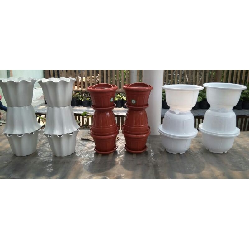 Jual Pot bunga hias 3 macam ukuran | Shopee Indonesia