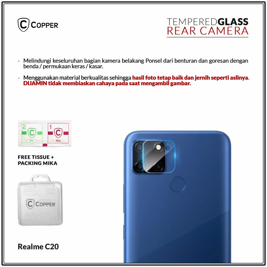 Jual Realme C20 - Copper Tempered Glass Kamera | Shopee Indonesia