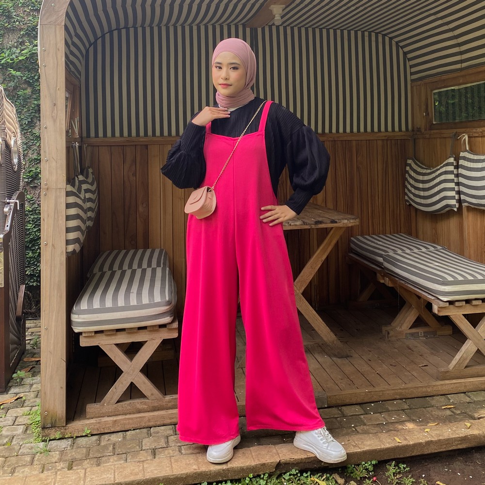 Jual Mybamus Albani Loose Overall - Jumpsuit Muslim - Baju Kodok Korea ...