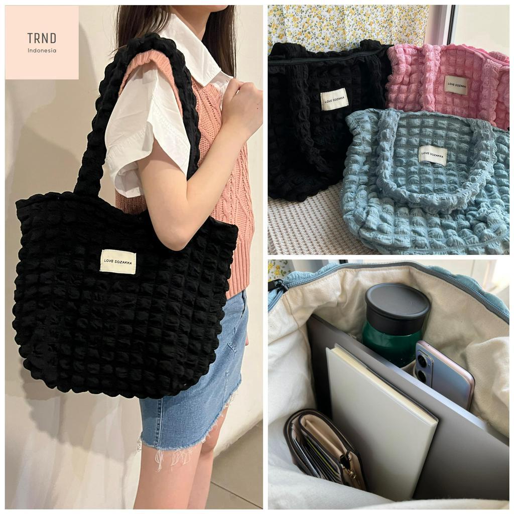 Jual Sozakka Puffy Bag - Tote Bag Puffy Selempang Wanita Tote Bag ...