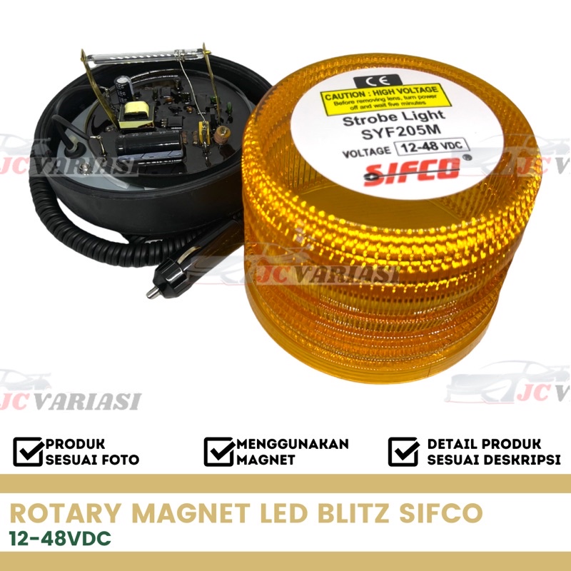 Jual LAMPU ROTARY LED BLITZ SIFCO 12-48V AMBER KUNING | Shopee Indonesia
