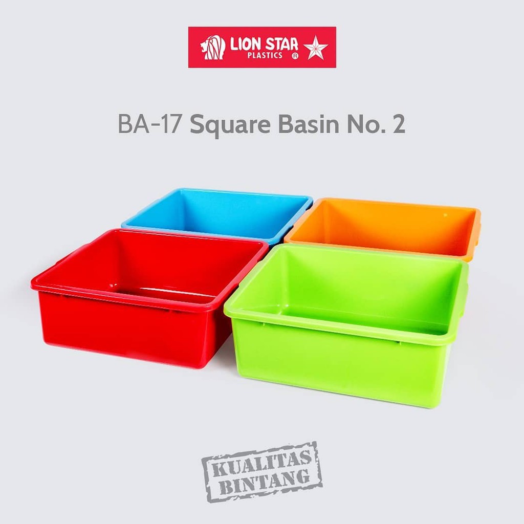 Jual Lion Star Bak Tahu Kotak Baskom BA-17 Square Basin No. 2 Plastik ...