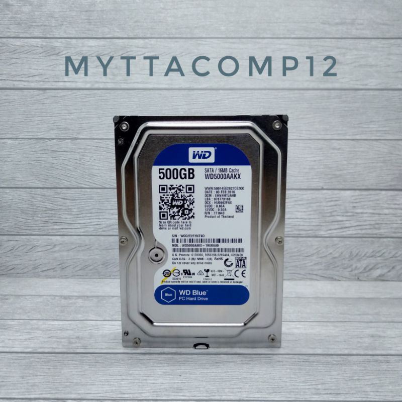 Jual HARDISK 500GB WD BLUE SATA 3,5" ORI RPM 7200 - HDD FOR PC CCTV ...