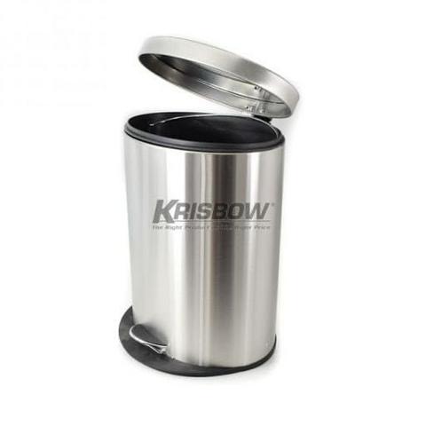 Jual Tempat Sampah Waste Bin Oval Shape Matt 20L With Pedal Krisbow ...