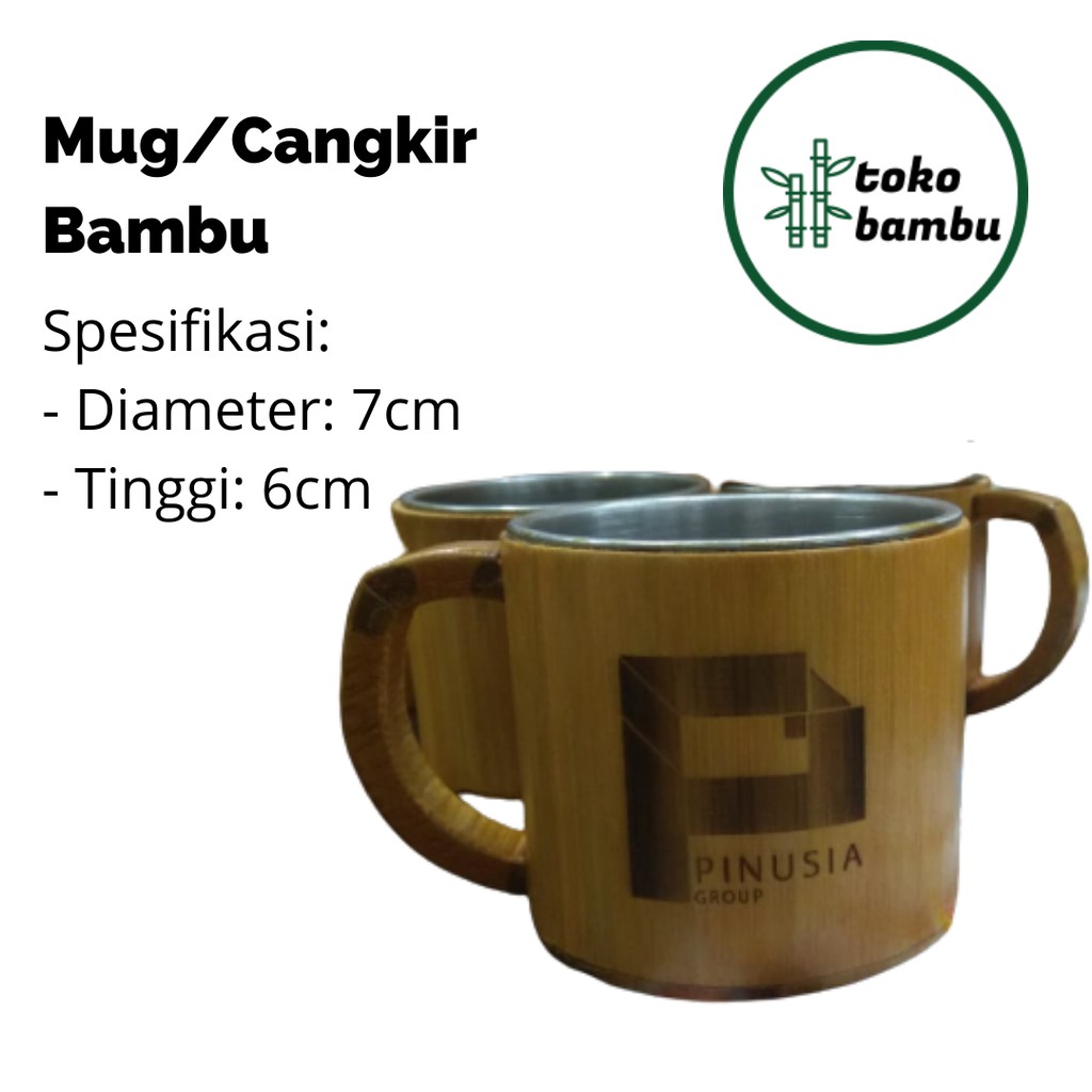 Jual Gelas Cangkir Mug Stainless Bamboo Bambu Custom Nama/Logo | Shopee ...