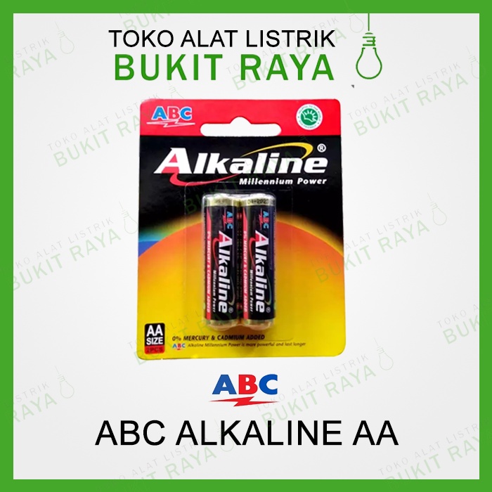 Jual ABC Alkaline Baterai AA Battery A2 LR6 1,5V (isi 2pcs) | Shopee Indonesia