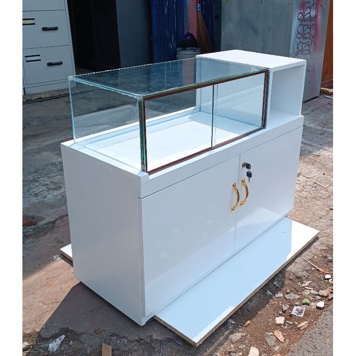 Jual meja etalase lemari etalase lemari kaca meja counter furnitur ...