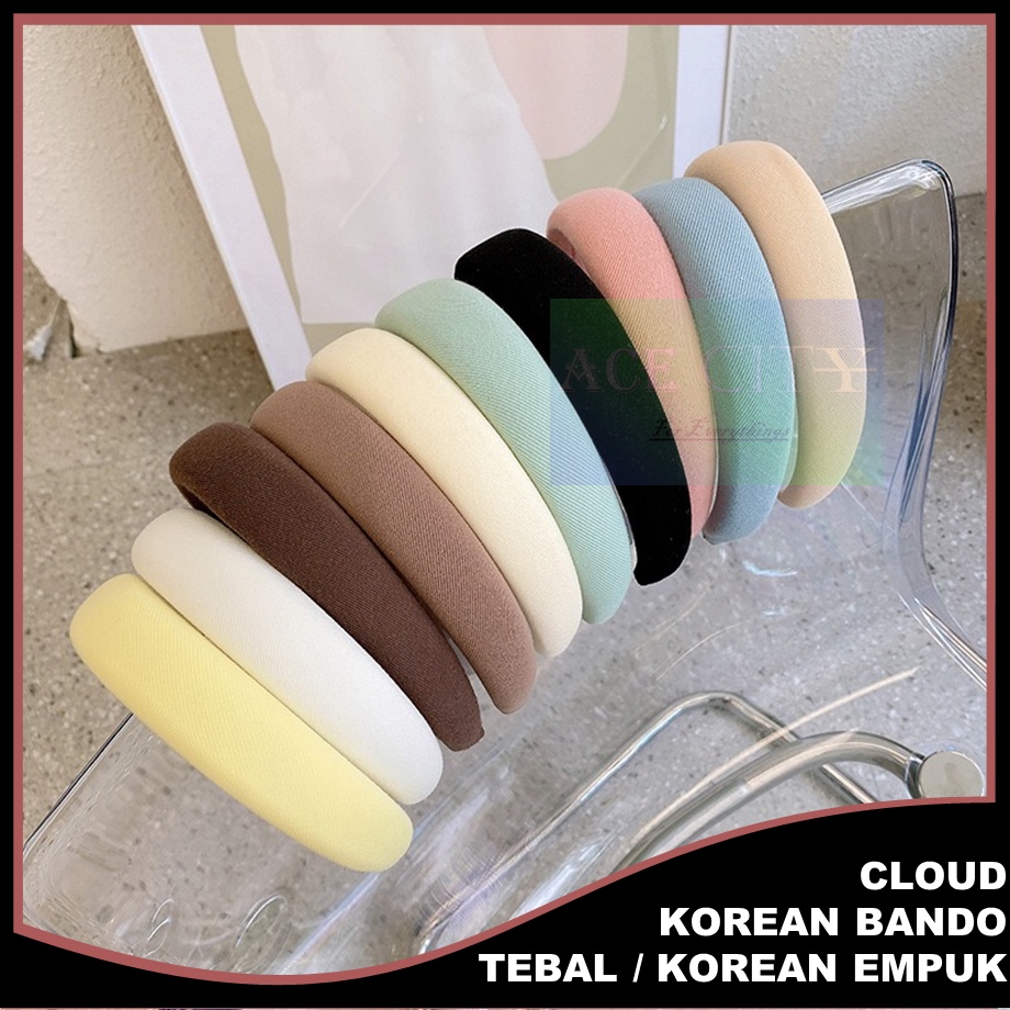 Jual BANDO CLOUD KOREA HEADBAND / BANDO TEBAL KOREA EMPUK / BANDANA ...