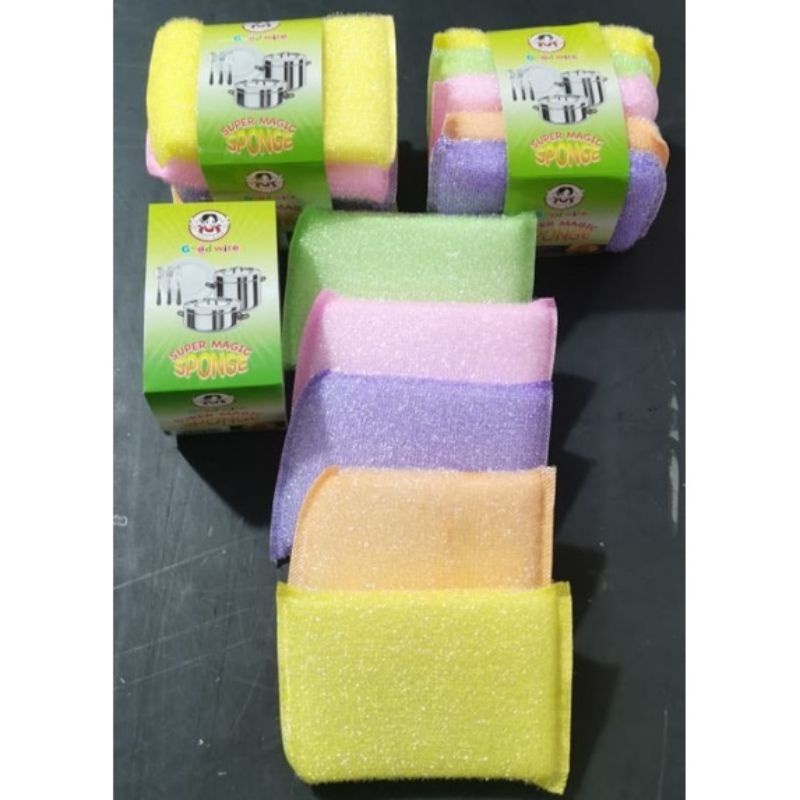 Jual Busa Cuci Piring Besar / Spon Cuci Piring Warna Warni | Shopee ...
