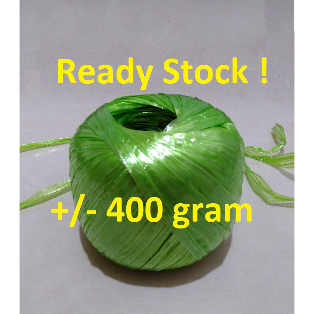 Jual Tali Plastik Rafia Warna Hijau Gulungan Besar ijo ikat mengikat ...