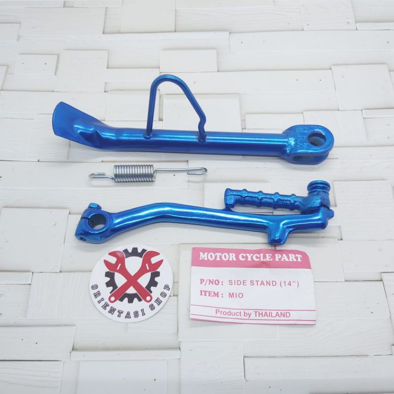 Jual Standar Samping Biru Ring 14 + Selahan Yamaha Matic MIO karbu, mio ...