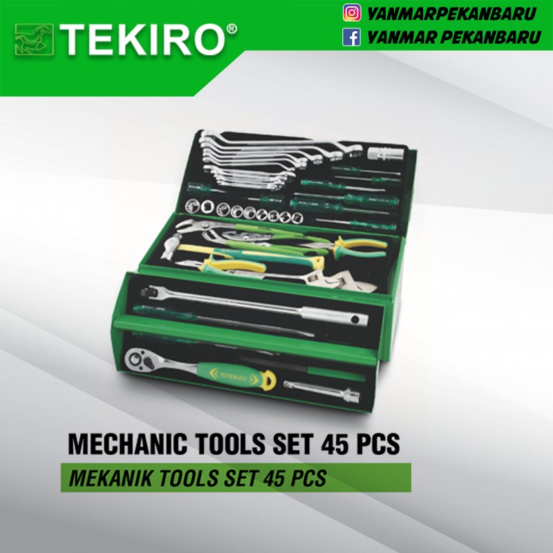Jual TEKIRO PERKAKAS BENGKEL / MECHANIC TOOLS / AUTOMOTIVE TOOL (45PCS ...