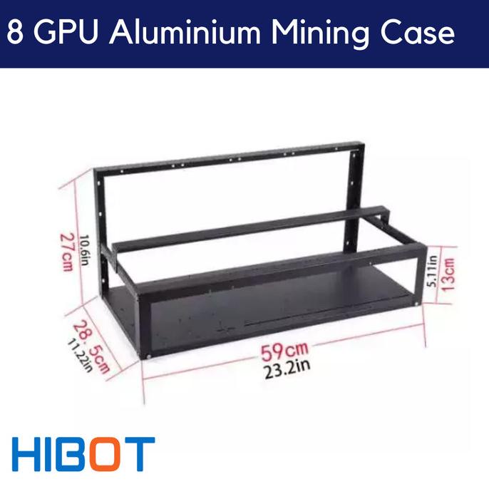 Jual 8 Gpu Mining Rig Case - Aluminium Alloy - Cocok Untuk 6 & 8 Gpu ...