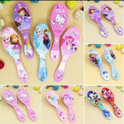 Jual Sisir Rambut Anak Sisir Anti Kusut Karakter Anak frozen litlepony ...