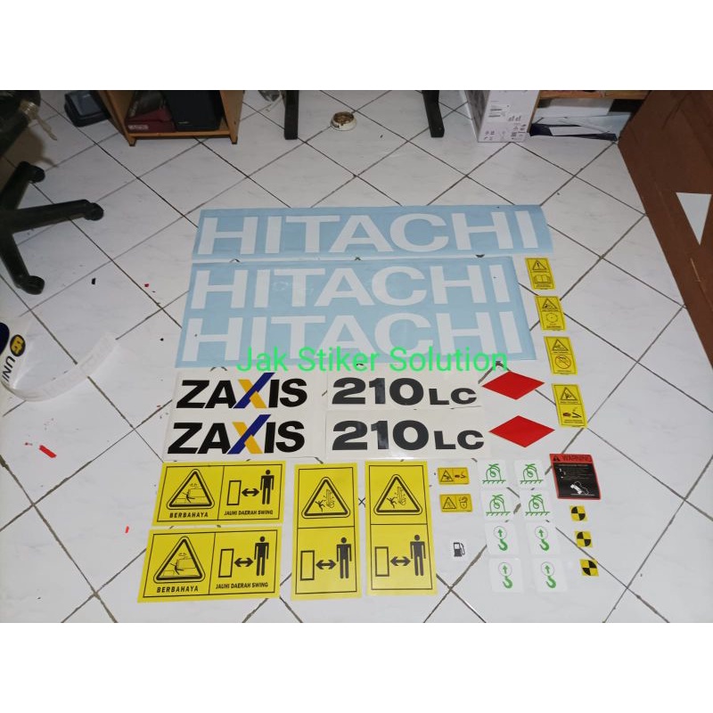 Jual Stiker Excavator Hitachi Zaxis 210LC Sticker Alat Berat | Shopee ...