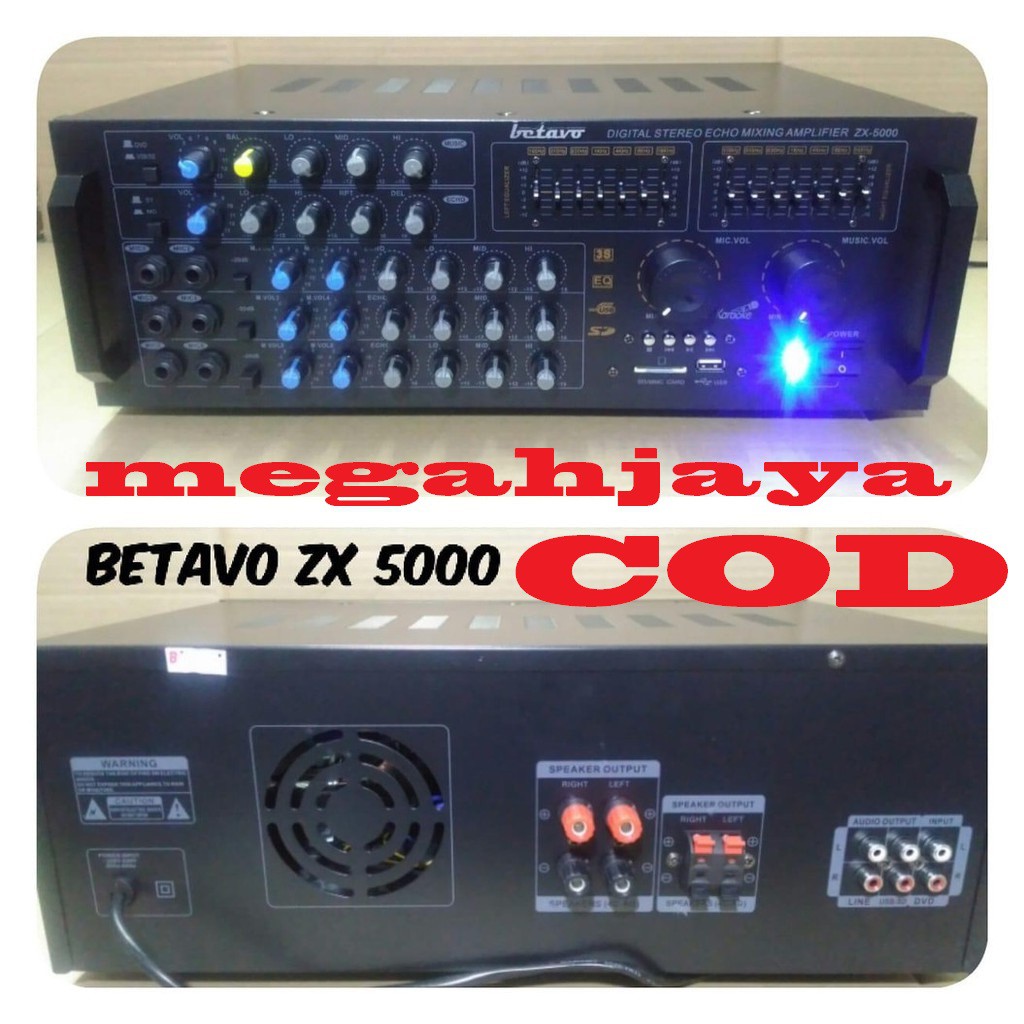 Jual POWER AMPLIFIER MIXING BETAVO ZX 5000 AMPLI MIXER KARAOKE MUSIC ...
