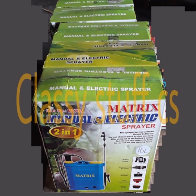 Jual Knapsack sprayer manual & elektrik 2 in 1 kapasitas 16 liter matrix | Shopee Indonesia