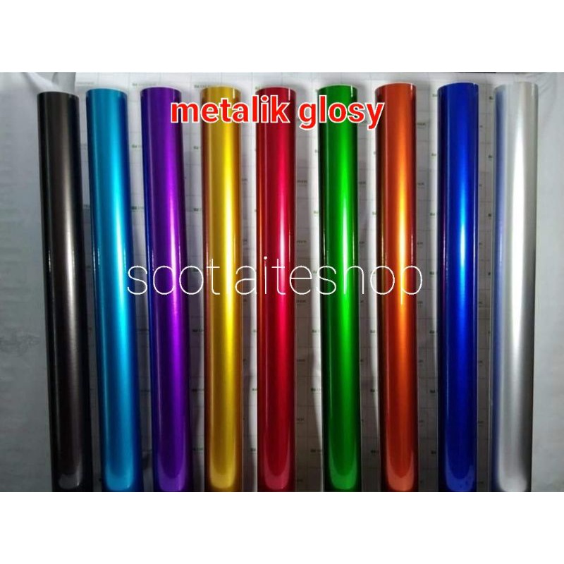 Jual stiker skotlet mobil metalik lebar 150cm harga perroll | Shopee ...