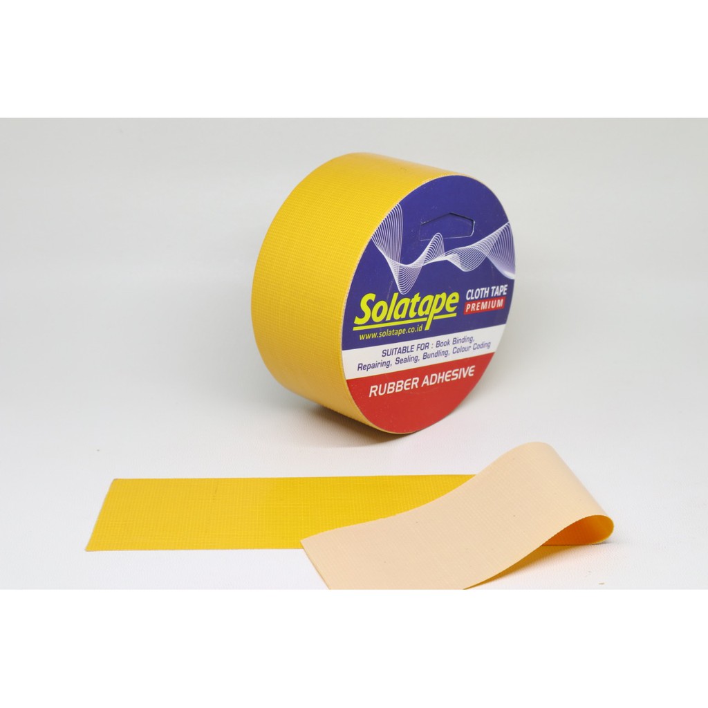 Jual CLOTH TAPE/LAKBAN KAIN WARNA KUNING SOLATAPE BERKUALITAS | Shopee ...