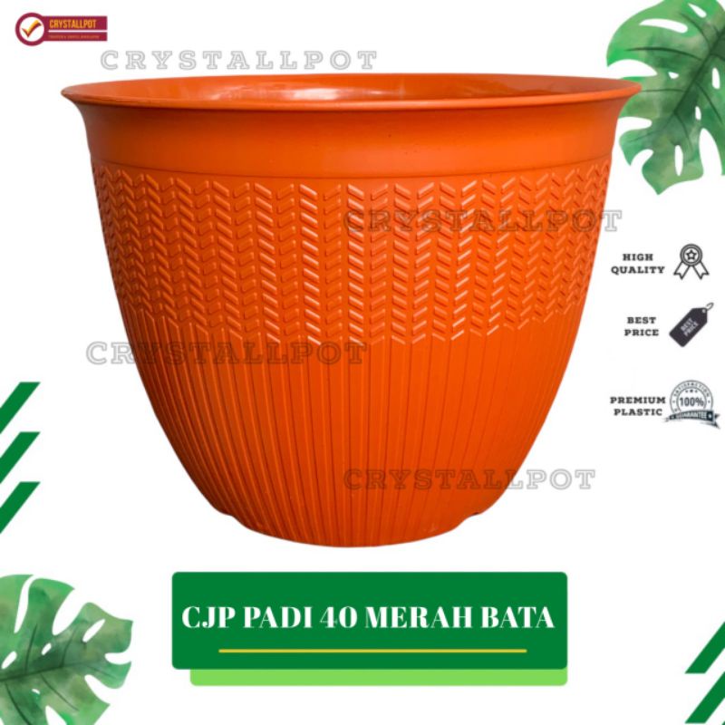 Jual pot bunga tanaman cjp padi 40cm merah bata - CJP PADI 40 MERAH ...
