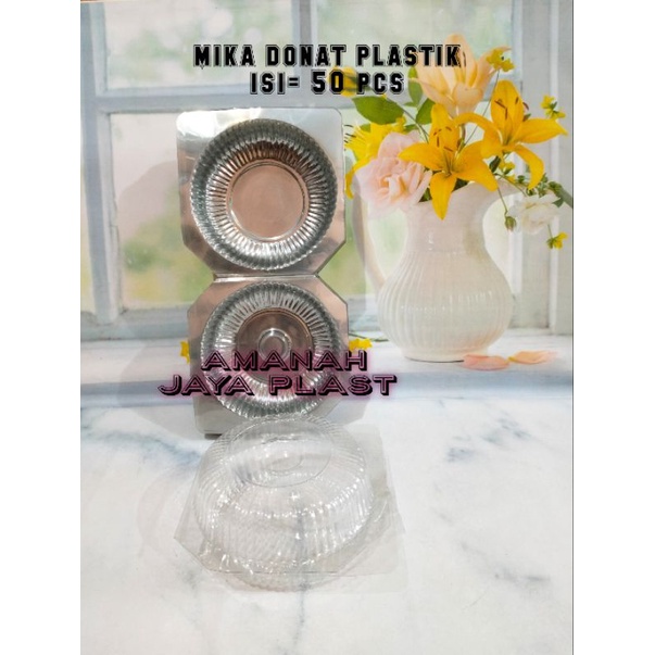 Jual (50pcs) Mika Donat / Tray Donat / Mika Roti / Mika Bulat | Shopee ...