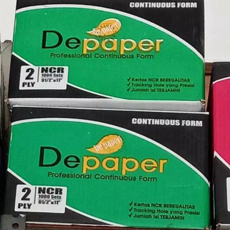 Jual Kertas Continious Form 2 PLY/Kertas Nota Komputer 2 PLY Depaper ...
