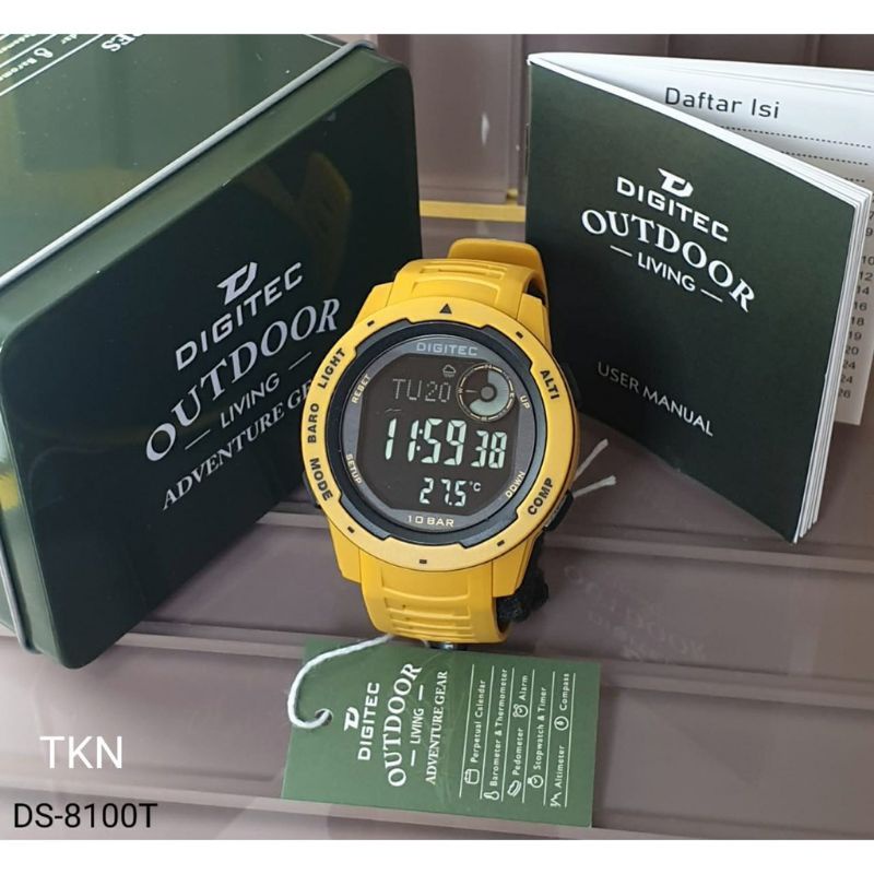Jual DIGITEC 8100T JAM TANGAN PRIA ALTIMETER KOMPAS ORIGINAL GARANSI ...