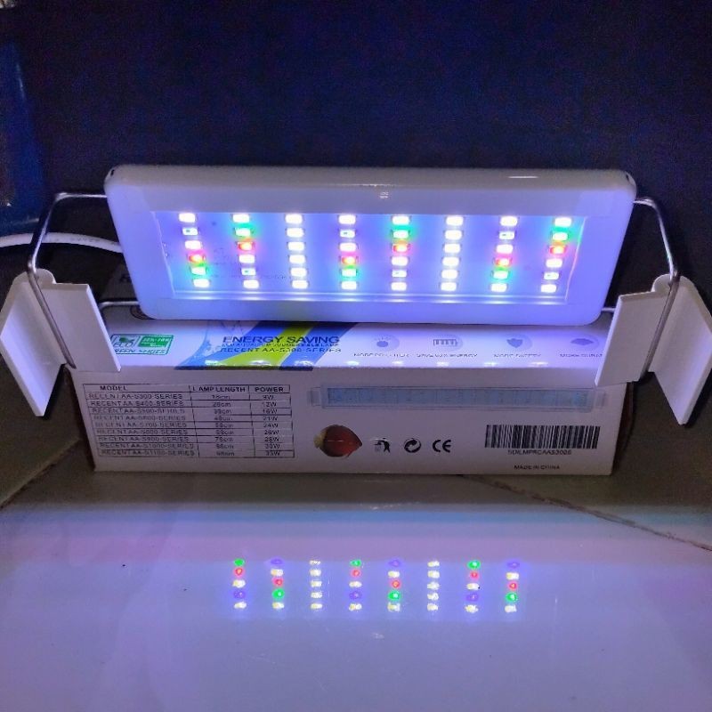 Jual Lampu LED RECENT AA-S300-Series 9watt S300 aquarium aquascape 20 ...