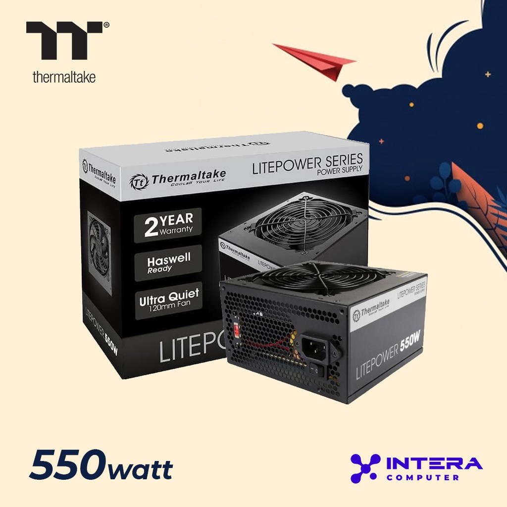 Jual Power Supply THERMALTAKE Lite Power 550Watt PSU Thermaltake 550W ...
