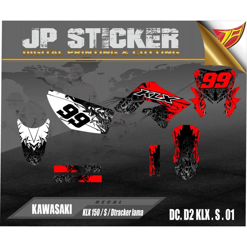 Jual stiker Decal KLX Lama Full Body - Decal KLX - Sticker Motor ...