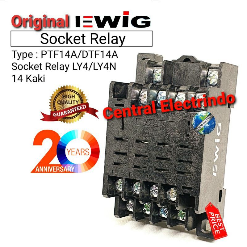Jual Socket Relay EWIG LY4/LY4N PTF14A 14Pin. | Shopee Indonesia