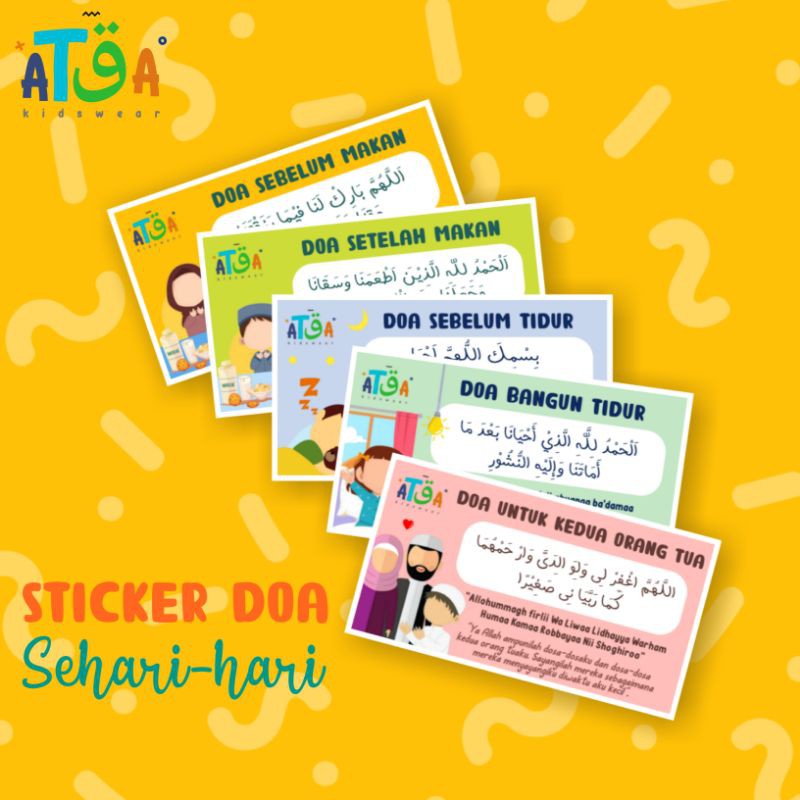 Jual STICKER DOA-DOA HARIAN UKURAN 10x6 cm | Shopee Indonesia