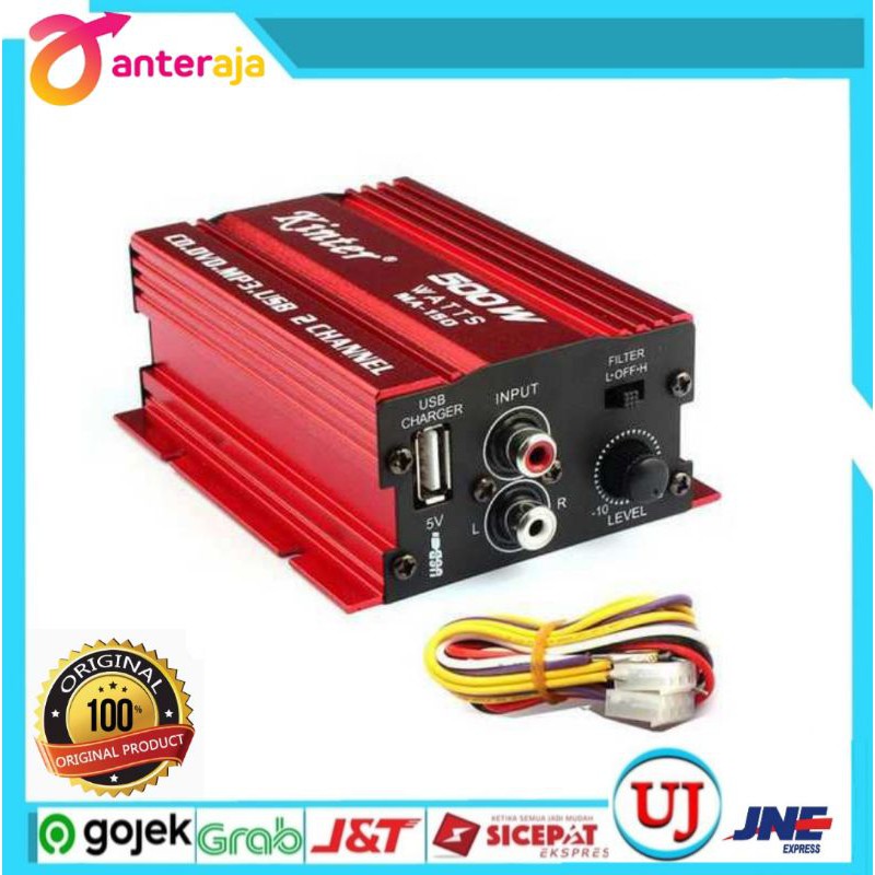 Jual Kinter Amplifier Speaker 2 channel 500W MA150 12V | Shopee Indonesia