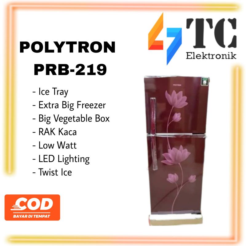 Jual POLYTRON Kulkas 2 Pintu PRB 219 Kaps 210 Liter | Shopee Indonesia