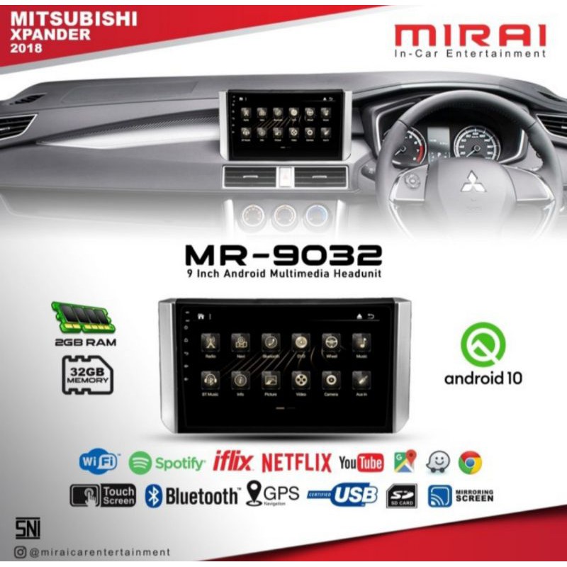 Jual Headunit Android 9 Inch Mitsubishi Xpander 18 Mirai 9032 CP By Asuka | Shopee Indonesia