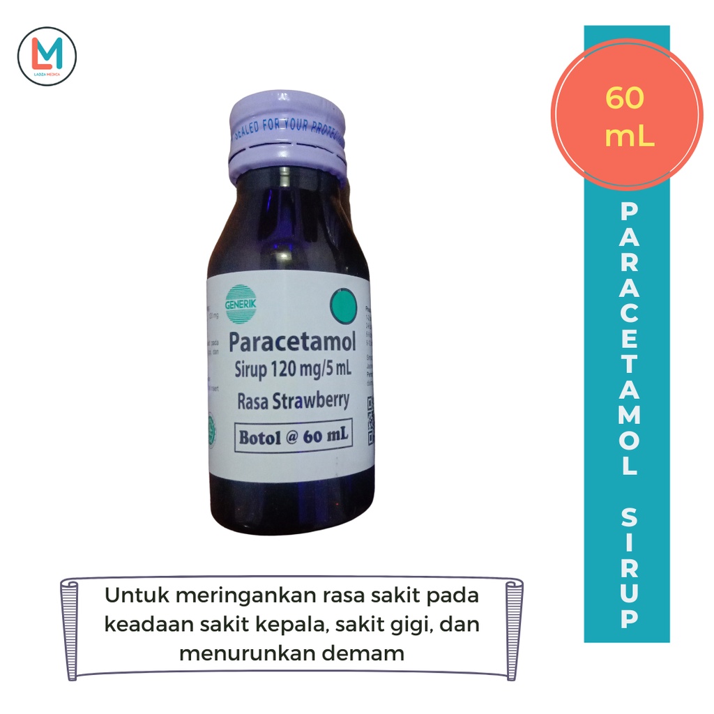 Jual Paracetamol Syrup Generik Rasa Strawberry 60 mL | Obat Demam ...