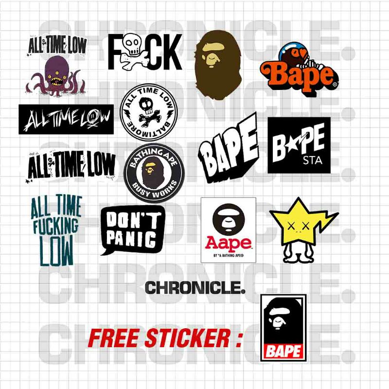 Jual STICKER VINYL ALL TIME LOW X BATHING APE | Shopee Indonesia