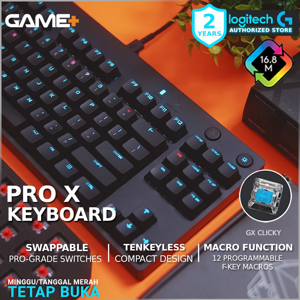 Jual Logitech Pro X Gaming Keyboard | Shopee Indonesia