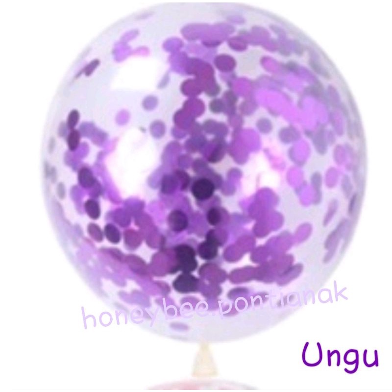 Jual Balon Latex Transparan Isi Confetti 12inch (5pcs) | Shopee Indonesia