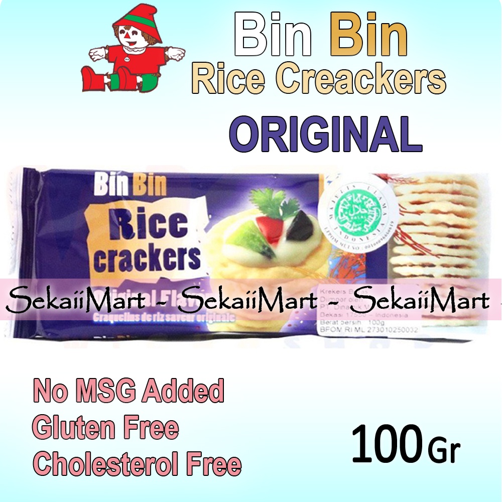 Jual BIN BIN Rice Crackers All Variant 100g - BINBIN Keripik Beras Gluten Free Snack Semua Rasa ...