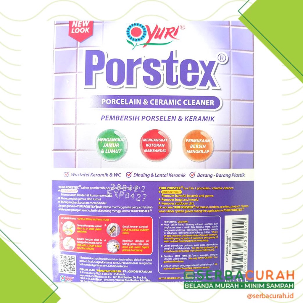 Jual Yuri Porstex Ungu | Pembersih Porselen Toilet | Isi Ulang 500 ml ...