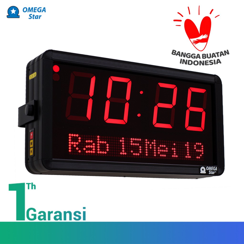 Jual JAM DIGITAL DINDING PLUS TANGGAL DAN TEMPERATURE / DIGITAL CLOCK ...